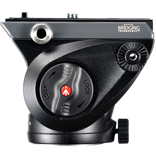 Manfrotto 500 Fluid Video Head with 190X Video Aluminum Tripod & Level ...